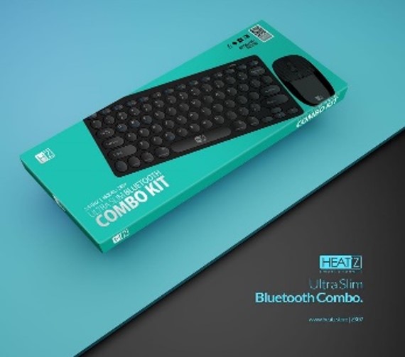 HEATZ Ultra slim Bluetooth Keyboard + Mouse Black - Igoteck