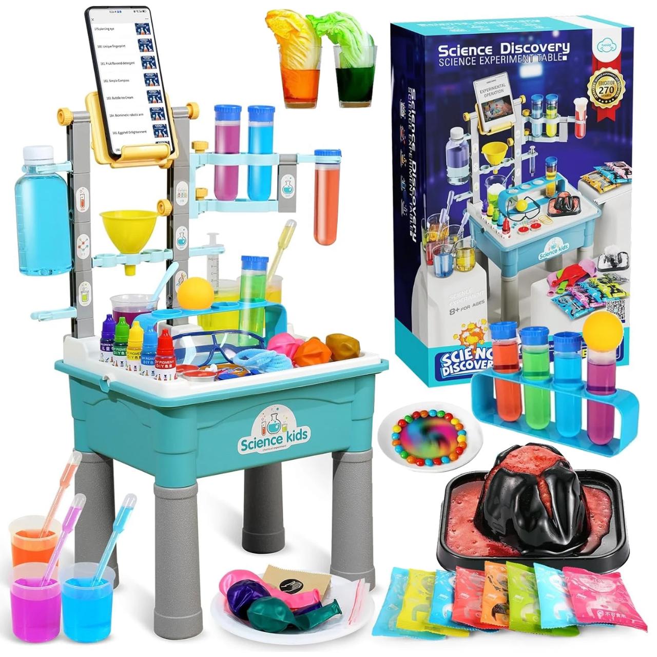 Science Experiments for Kids with Science Table and Smartphone Stand ...