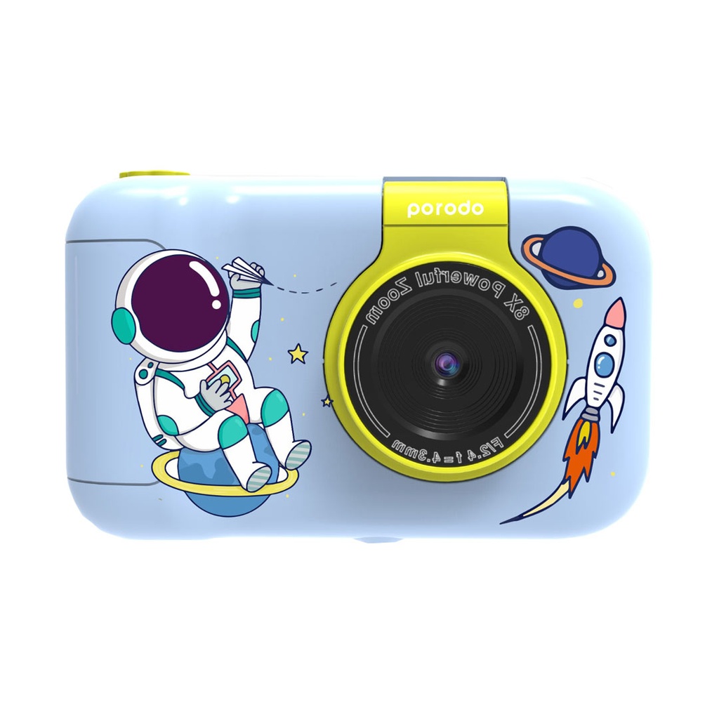 Porodo Lifestyle Kids Flip Digital Camera With Tripod Stand -Blue - Igoteck